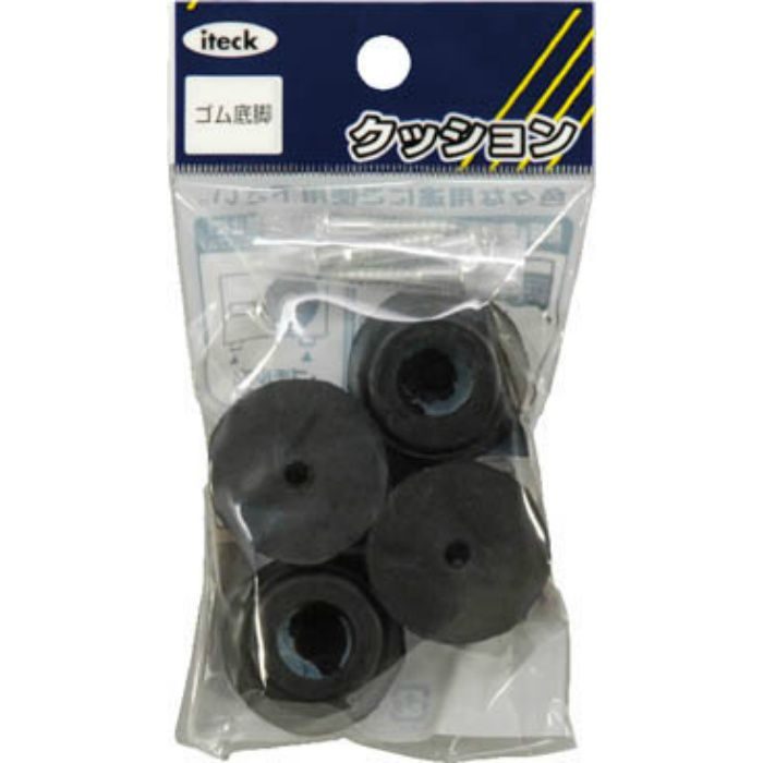 KG280 ゴム底脚 28mm丸 (4個入) 光【アウンワークス通販】