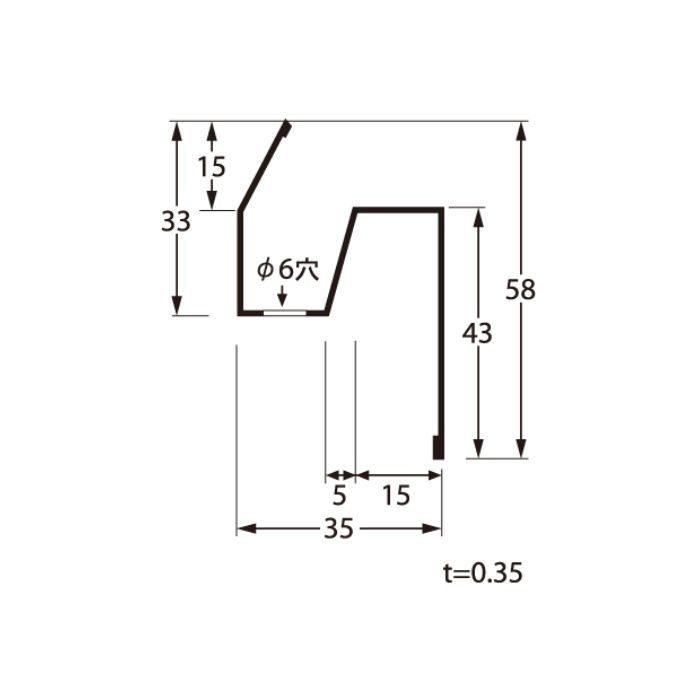 FVK-415F-WT 通気見切 ホワイト 城東テクノ【アウンワークス通販】