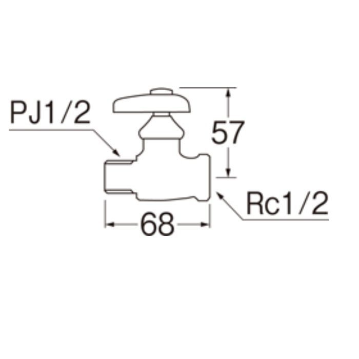 V211-13 化粧バルブ 共用形 SANEI【アウンワークス通販】
