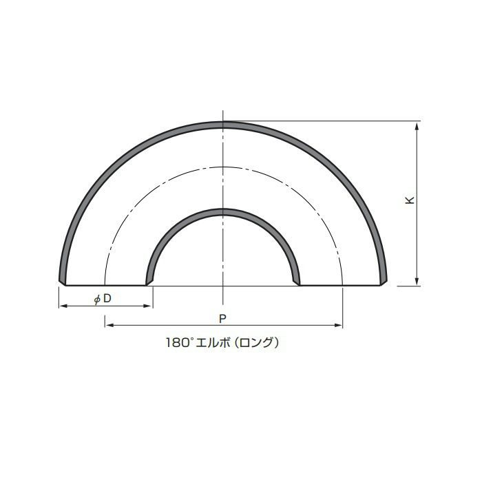 SGP180EL 黒 SGP 180°ロングエルボ 15A 淡路マテリア【アウンワークス通販】