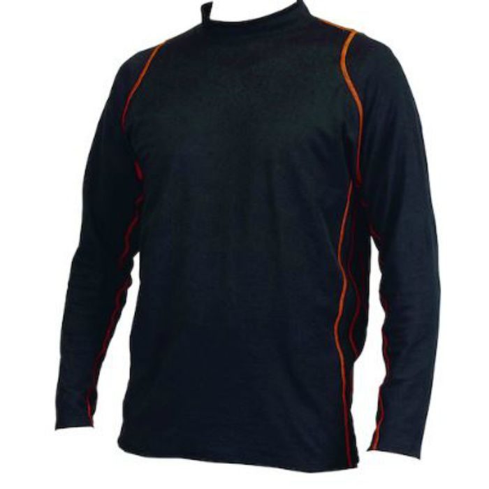 TSHT-L TRUSCO 吸湿発熱ウェア ティーバーナー2 ハイネックシャツ L ブラック トラスコ中山【アウンワークス通販】