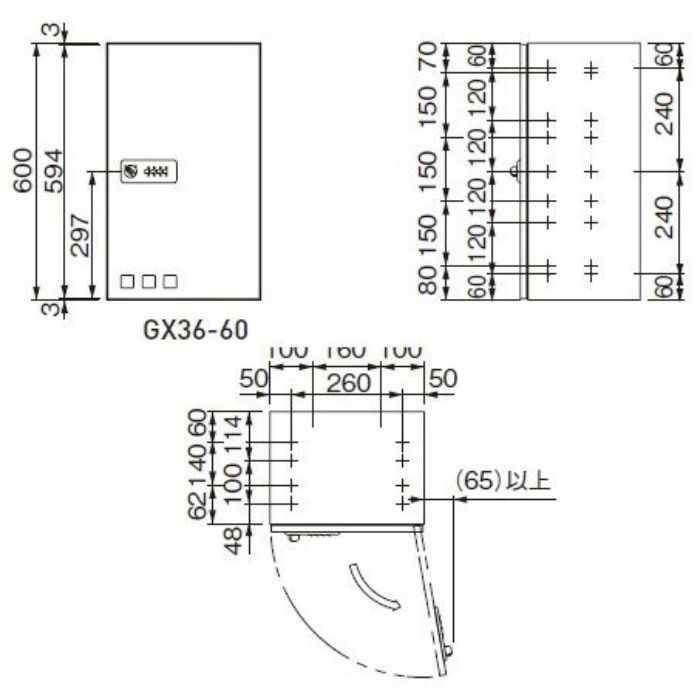GX36-60 MULTIBOX ダイヤル錠式 宅配ボックス 前入前出 田島メタルワーク【アウンワークス通販】