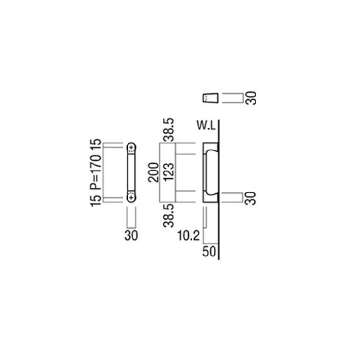 PRE-P770-507 プルバー 200mm ヘアライン シェリーブロンズ【アウンワークス通販】