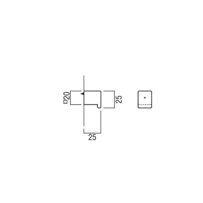 PRE-TH554-295 ツマミ 25×25×20mm ストーンブラスト【翌日出荷】 ユニオン【アウンワークス通販】