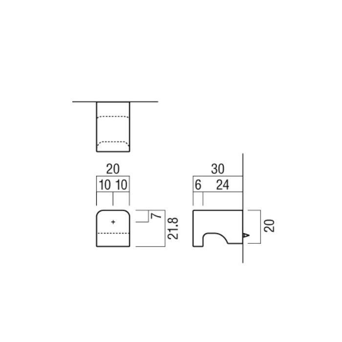 PRE-TH655-504 ツマミ 21.8×20×30mm ミラー スモークゴールド【翌日出荷】 ユニオン【アウンワークス通販】