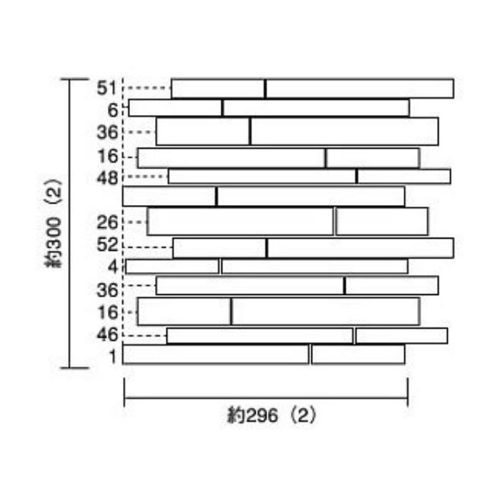 STR-B40 ストリークボーダー 粗目 名古屋モザイク【アウンワークス通販】