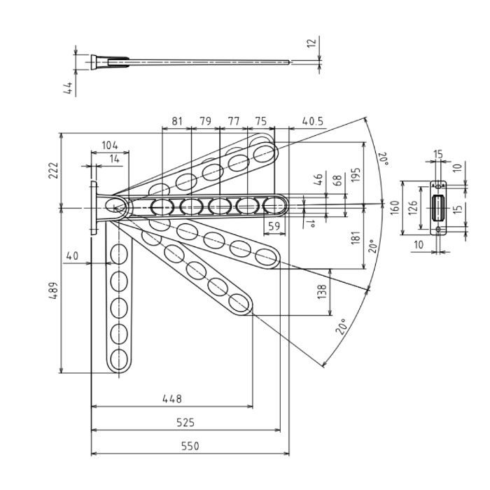 RK-55-DB ホスクリーン 窓壁用 RK-55型 長さ550mm ダークブロンズ【建材スーパーセール】 川口技研 川口技研【アウンワークス通販】