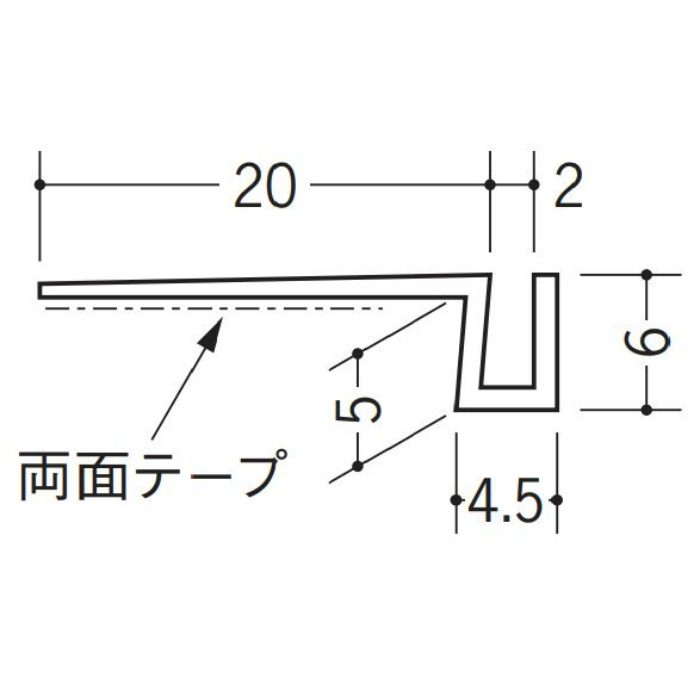 37332 ビニールペンキorクロス下地材 壁面・ドア廻り MB目地2×5 テープ付 ホワイト 3m 創建【アウンワークス通販】