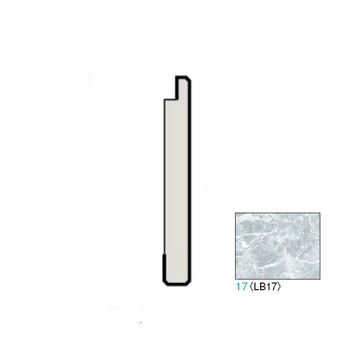 WF43-B817-92 グラビオLB 石目・抽象柄 納め部材 巾木 厚7mm 50×4000mm LB17用 2本入 ※チャーター便・別途 ...