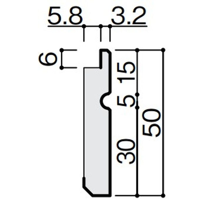 WB01-B56TH-S オトカベ専用施工部材 巾木 4000mm モノホワイト用 大建工業【アウンワークス通販】