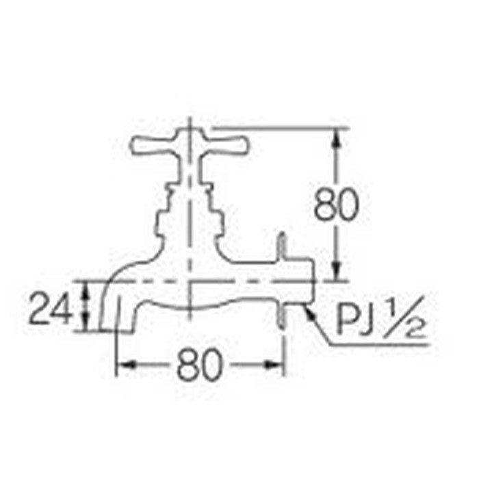 701-006-AG 横水栓 秋津 節水固定コマ仕様 アンティークゴールド カクダイ【アウンワークス通販】