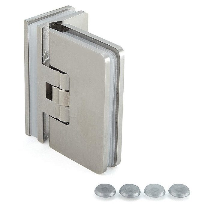 M8506RA-13 ガラスドア用自由丁番 M8506型 ガラス取付タイプ PAT 角丸 サテンステンレス調 スガツネ工業【アウンワークス通販】