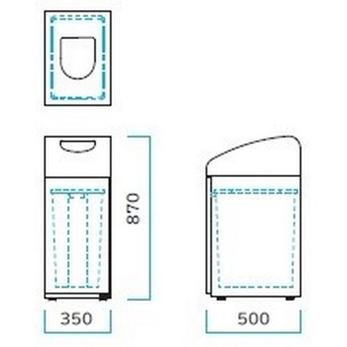2102171 分別ダストハウス＃10 ＃A 燃えるゴミ 48L ブラック ミヅシマ工業【アウンワークス通販】