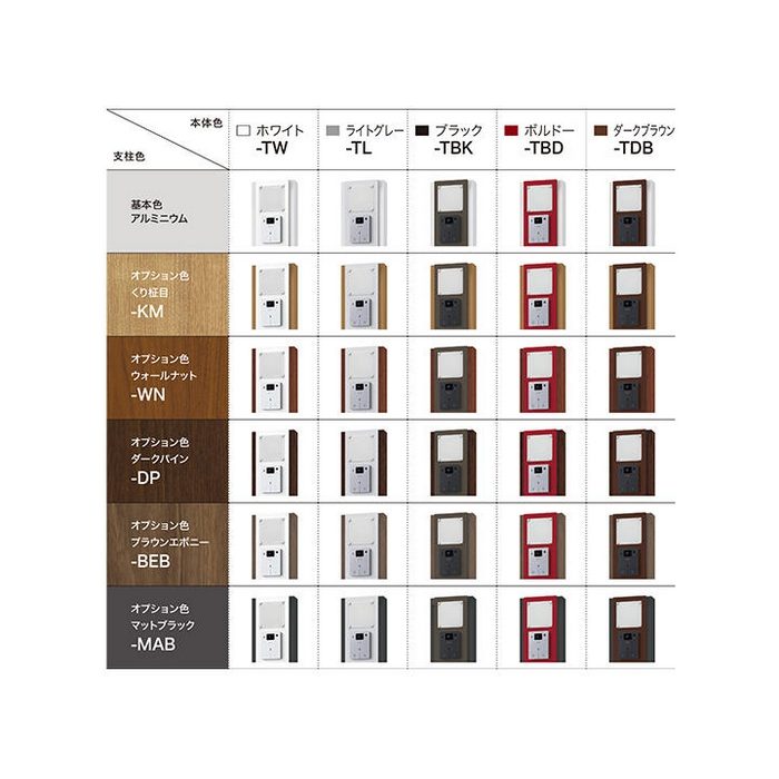 KS-GP10ANKT-ENH-M3L-TW-WN クオール 門柱ユニット（ポスト＋宅配BOXタイプ） GP10Aタイプ インターホン無し仕様 ...