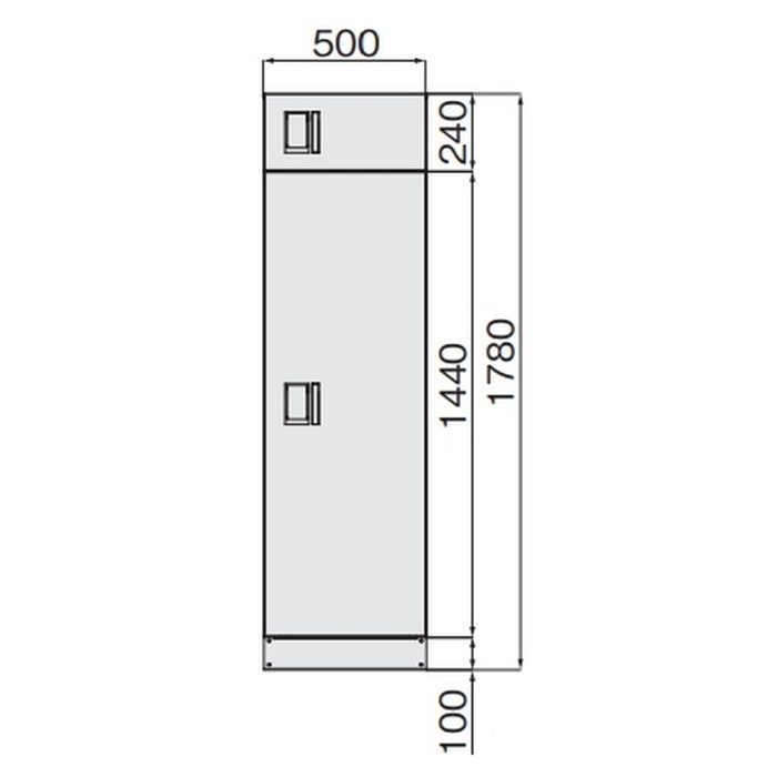 KS-TL03R-05A-SK 宅配ボックス STANDARD 前入前出 アナログキー TL03Rタイプ Eユニット W500×H1780× ...