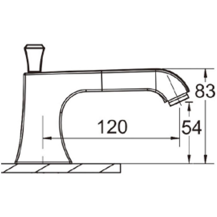 K-454T-4V-2MB 洗面水栓 洗面用2ハンドル混合水栓 Memoirs Stately H54mm バイブラントブラッシ ...