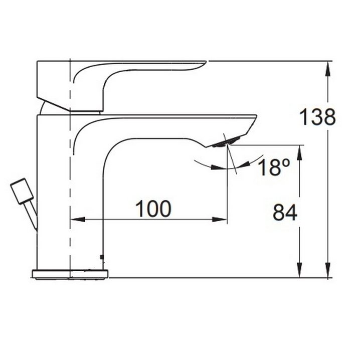 K-25102T-4-CP 洗面水栓 洗面用シングルハンドル混合水栓 AleoS H84mm ポリッシュドクローム KOHLER【アウンワークス通販】