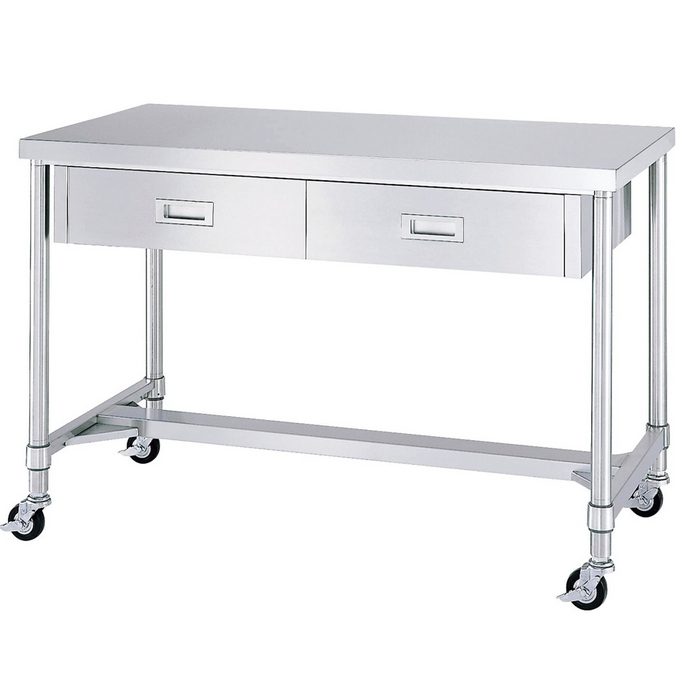 2229570 下部H枠仕様 作業台 WDHC型（片面引出付・キャスター付） WDHC-12045 1200×450×800mm 三甲【アウン ...