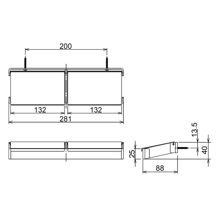 R9305-2FB 2連ペーパーホルダー W281×D88mm フォグブルー【セール開催中】 リラインス【アウンワークス通販】