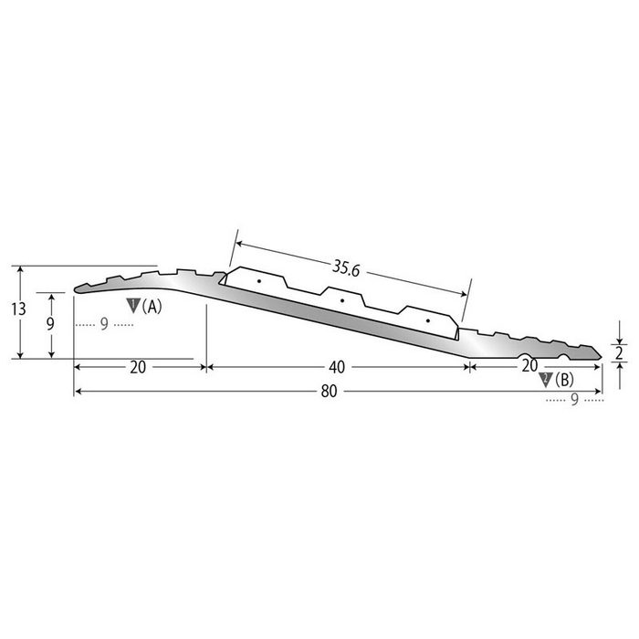 20-157(L)-1 DC-53 ゼット押え 穴なし（タイヤ付） アルミ製 2m DC-53 ブラック アシスト【アウンワークス通販】