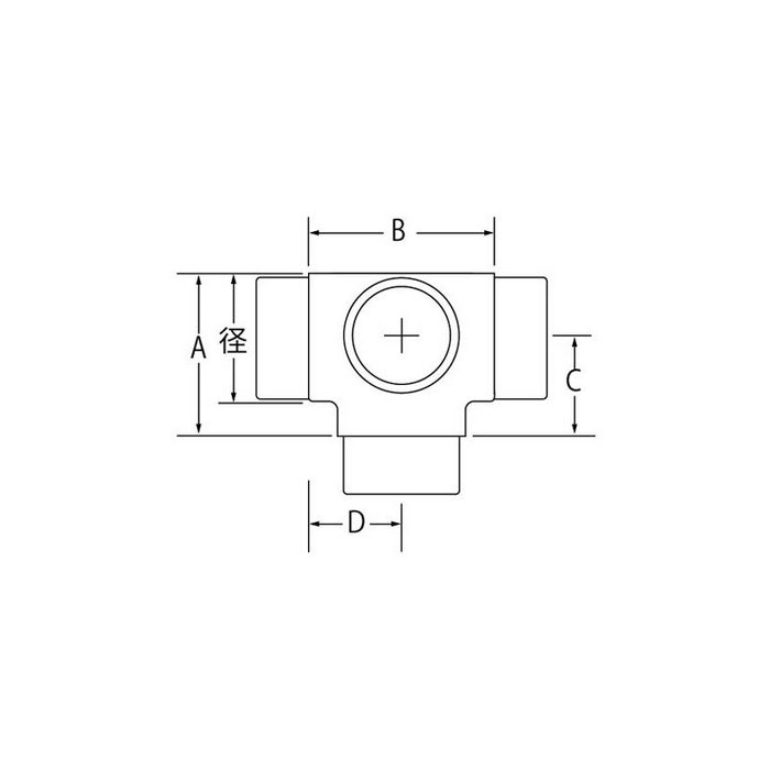 65-756B パイプパーツ 四方 真鍮製 φ32mm 磨き仕上げ アシスト【アウンワークス通販】