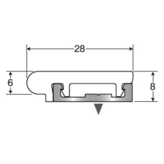 PVM103-GR Previo M103 室内木階段 素足用ノンスリップ アルミ製 1920mm グリーン 5本入 アシスト【アウンワークス通販】