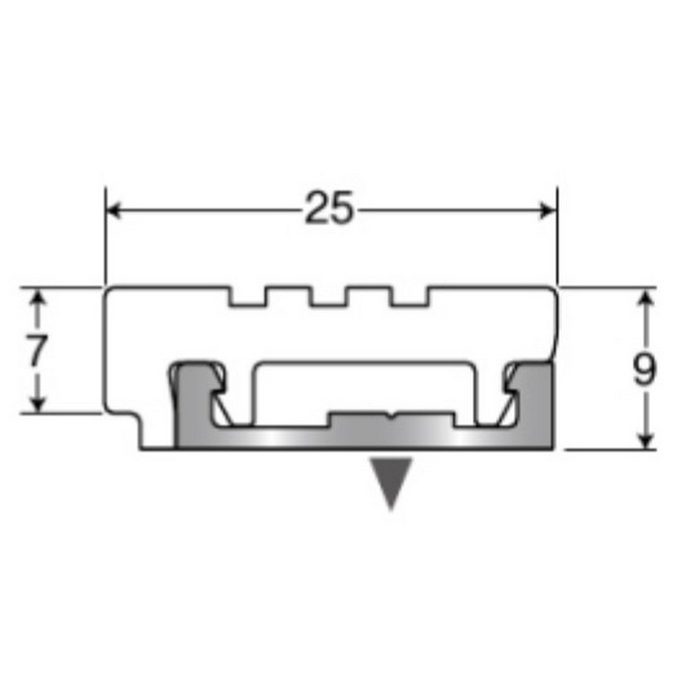 PVM301-EB Previo M301 室内木階段 土足用ノンスリップ アルミ製 1920mm エボニー 5本入 アシスト【アウンワークス通販】