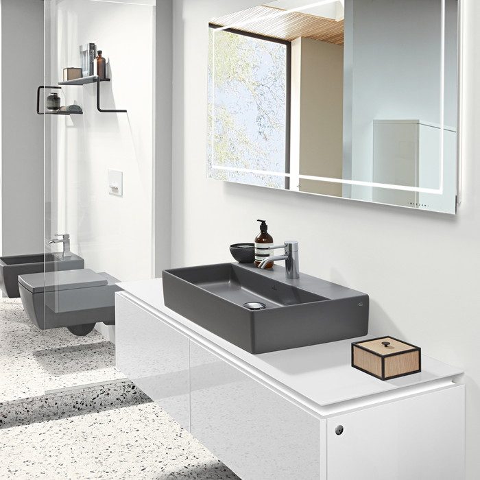 【アウトレット品】4A07.61.i4 ビレロイ・メメント2.0置き型手洗器・角 リラインス【アウンワークス通販】