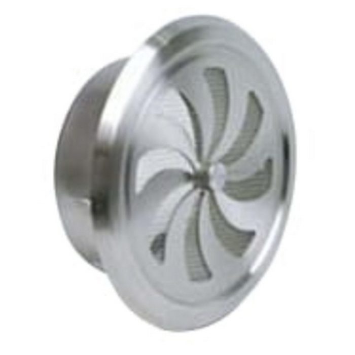 WRR-150 ワールド ステンレス丸型レジスター ステンアミ付（10メッシュ） φ150mm ヘアーライン（クリアー焼付塗装） 水上 ...