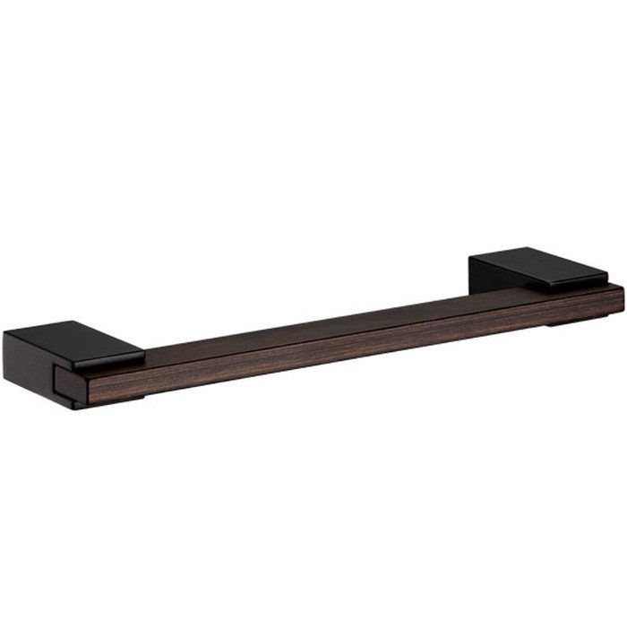 SE-051-6003 タオルレール SE-051 マットブラック+ダークブラウン 河淳【アウンワークス通販】