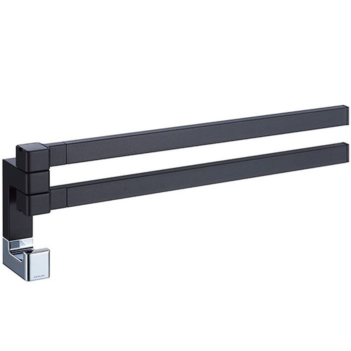 SE-429-003C タオルレール SE-429 マットブラック+クローム 河淳【アウンワークス通販】