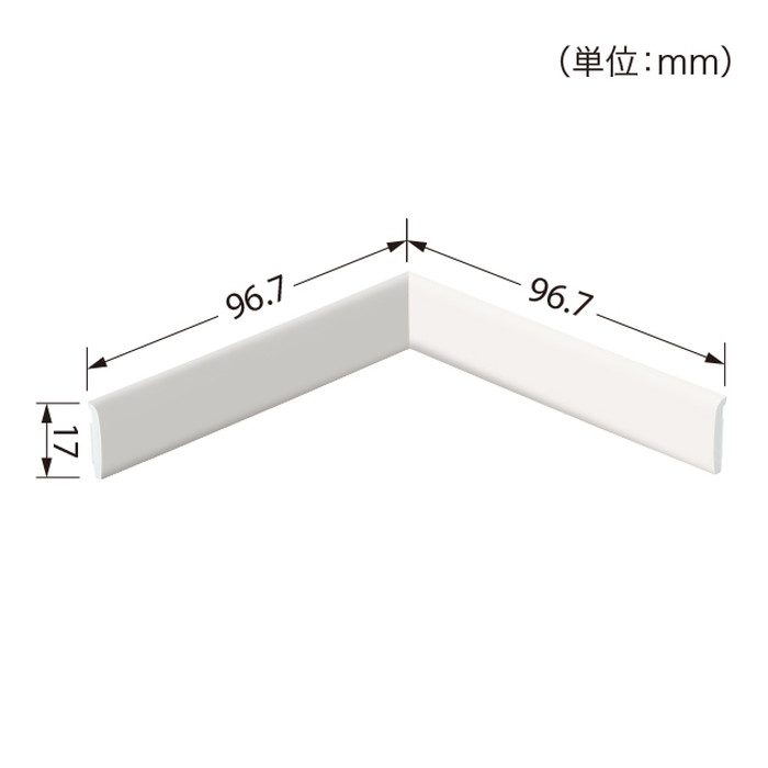 KB-24603 Sフロア 腰壁シート用専用部材 入隅材 KB-24600用 1個入 サンゲツ【アウンワークス通販】