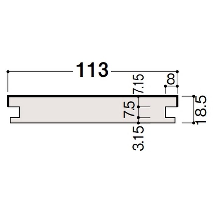MT7232-13MG 無目枠調整式 造作部材 18.5×113×2100mm トープグレー柄 大建工業【アウンワークス通販】