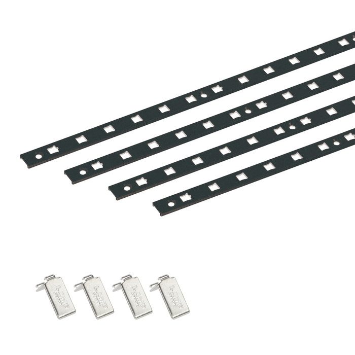 TBAS-B-A シンプルアルミ棚柱セット 12×1820mm ブラック 南海プライウッド【アウンワークス通販】